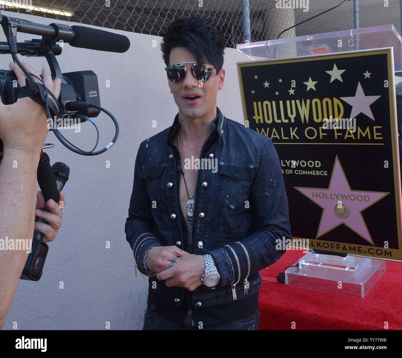 American musician and illusionist Criss Angel is interviewed following ...