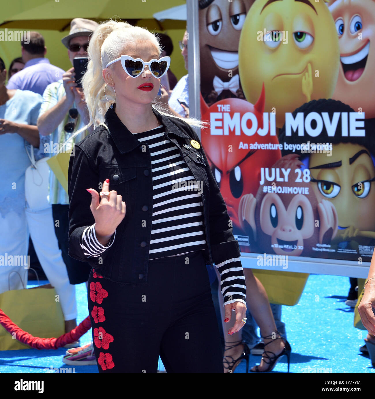 Cast member Christina Aguilera, the voice of Akiko Glitter in the ...