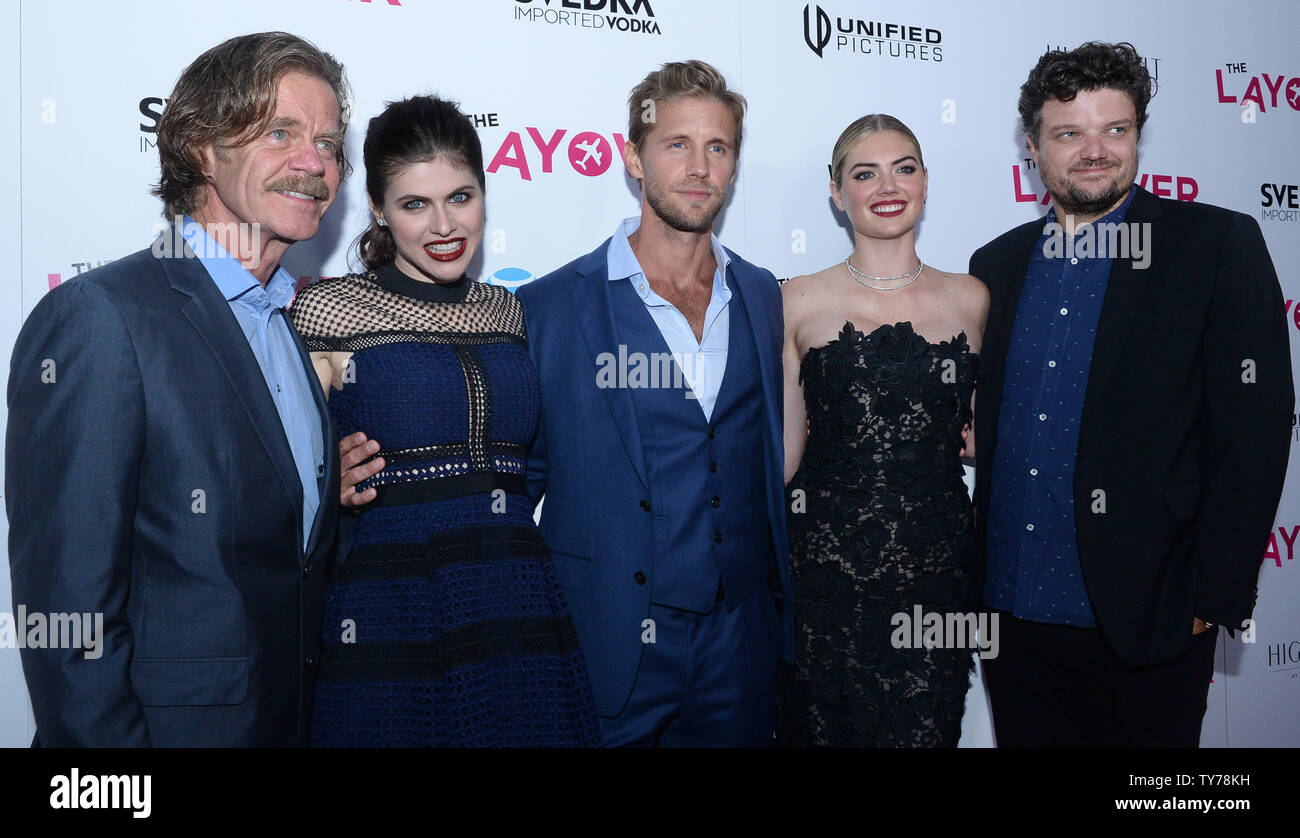 Director William H. Macy (L) gathers with cast members Alexandra ...