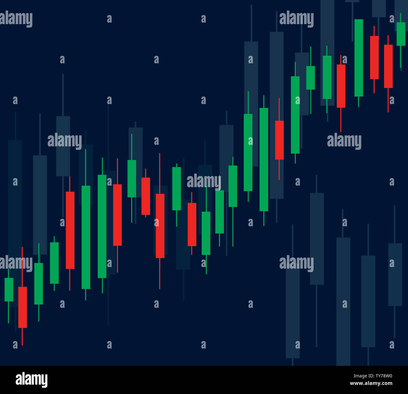 Candlestick stock exchange background Stock Photo - Alamy