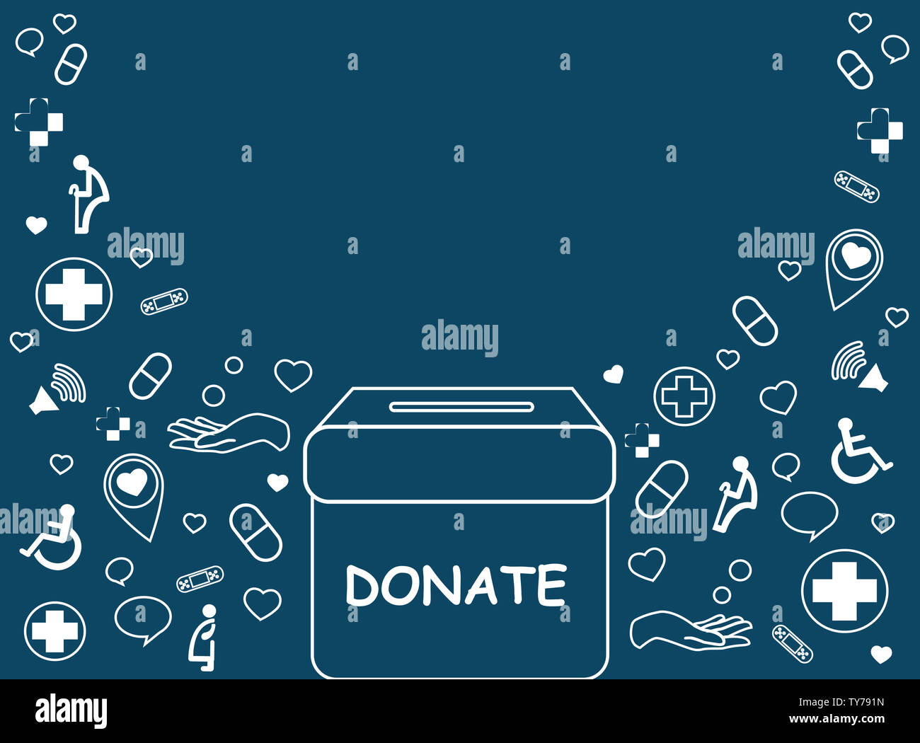 donate , charity for medical and health background Stock Photo - Alamy