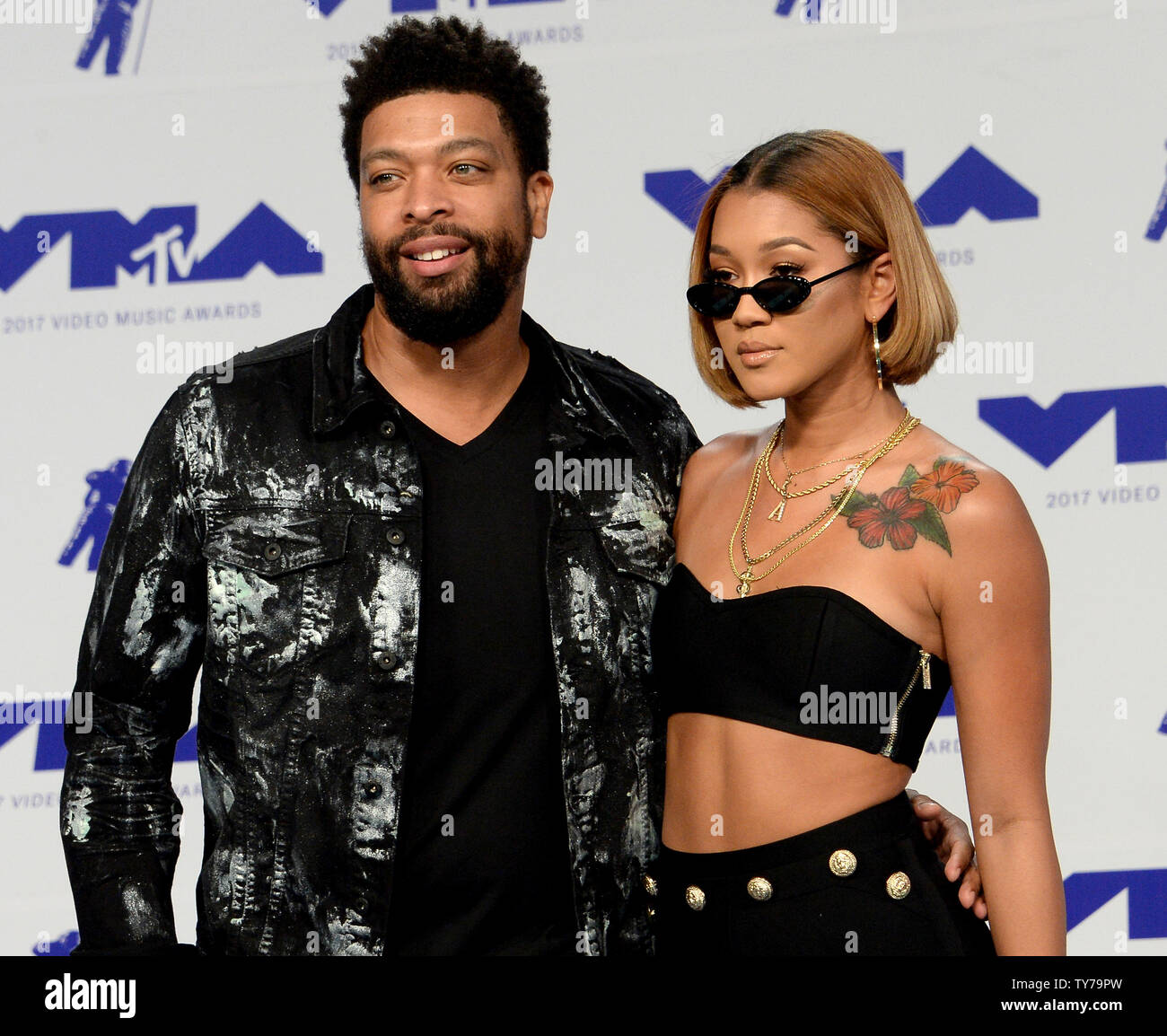 DeRay Davis (L) arrives for the 34th annual MTV Video Music Awards at ...