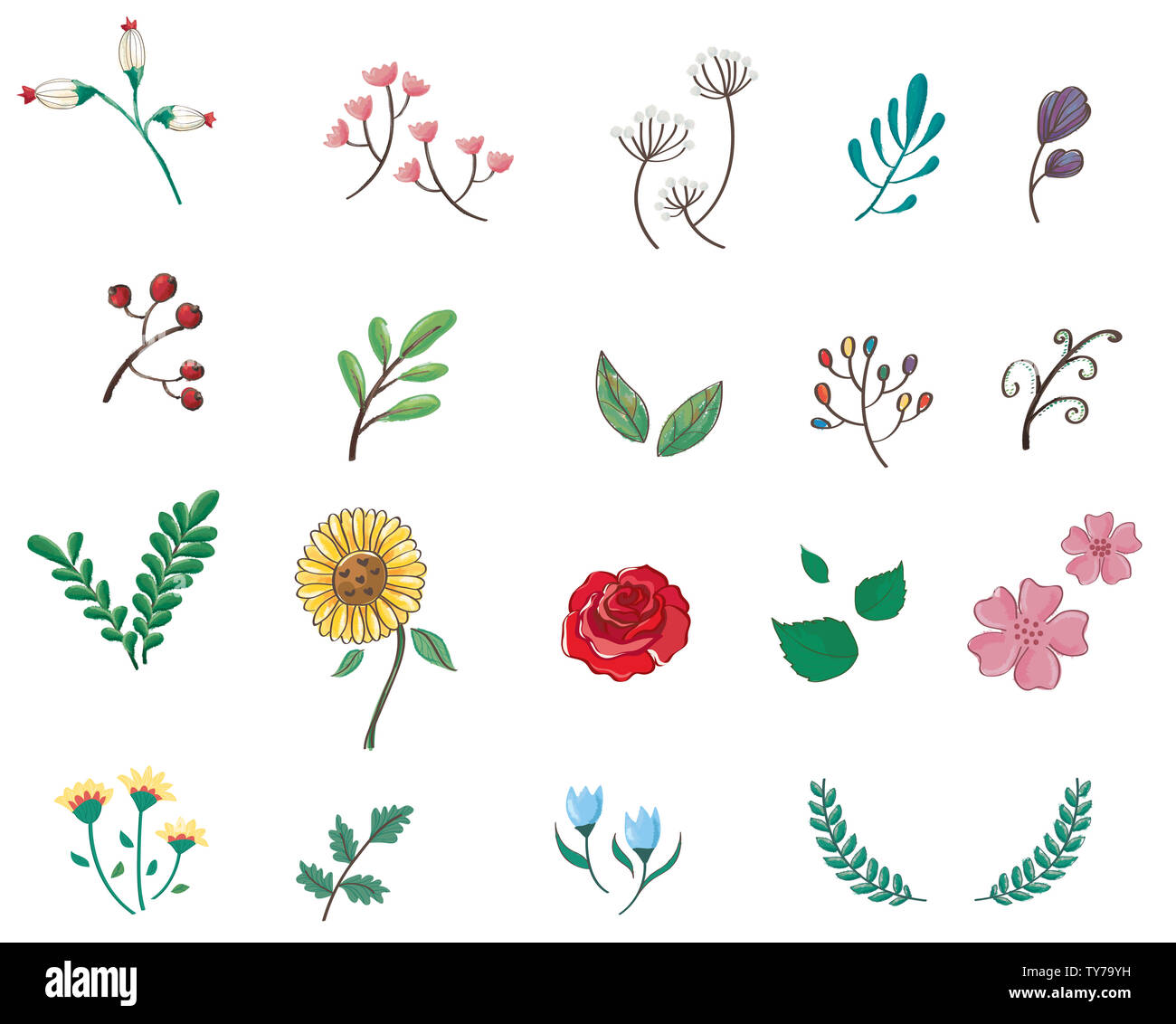 Border white flowers butterfly Cut Out Stock Images & Pictures - Alamy