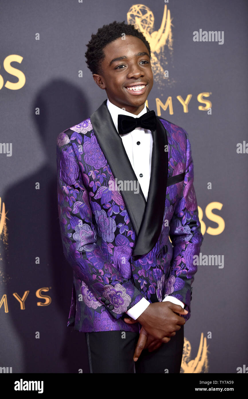 Actor Caleb McLaughlin arrives for the 69th annual Primetime Emmy ...