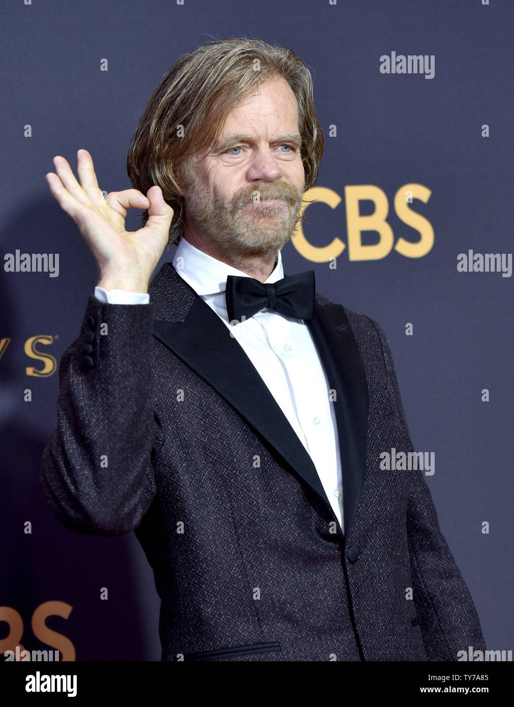 Actor William H. Macy arrives for the 69th annual Primetime Emmy Awards ...