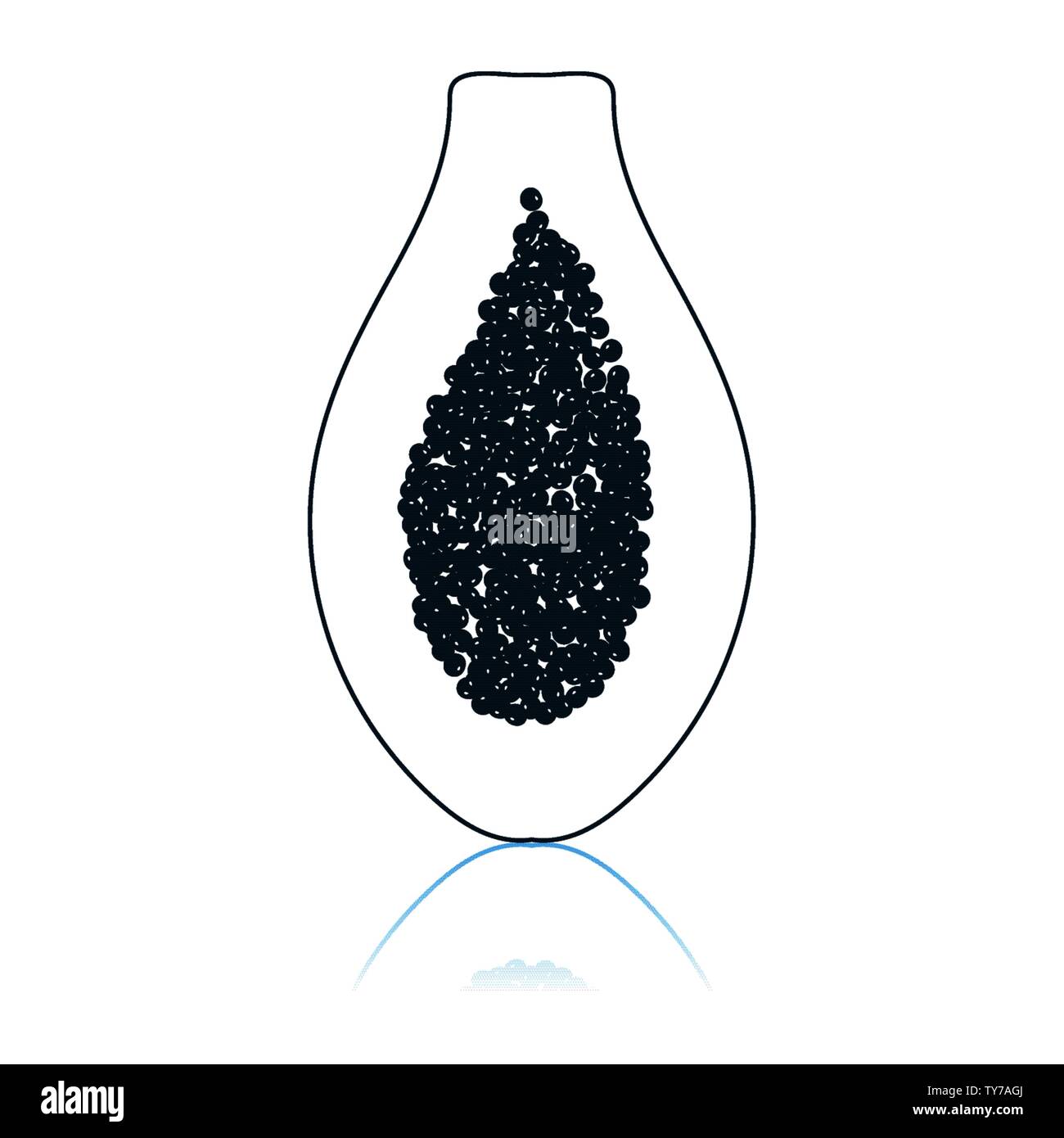 Icon Of Papaya. Shadow Reflection Design. Vector Illustration Stock ...