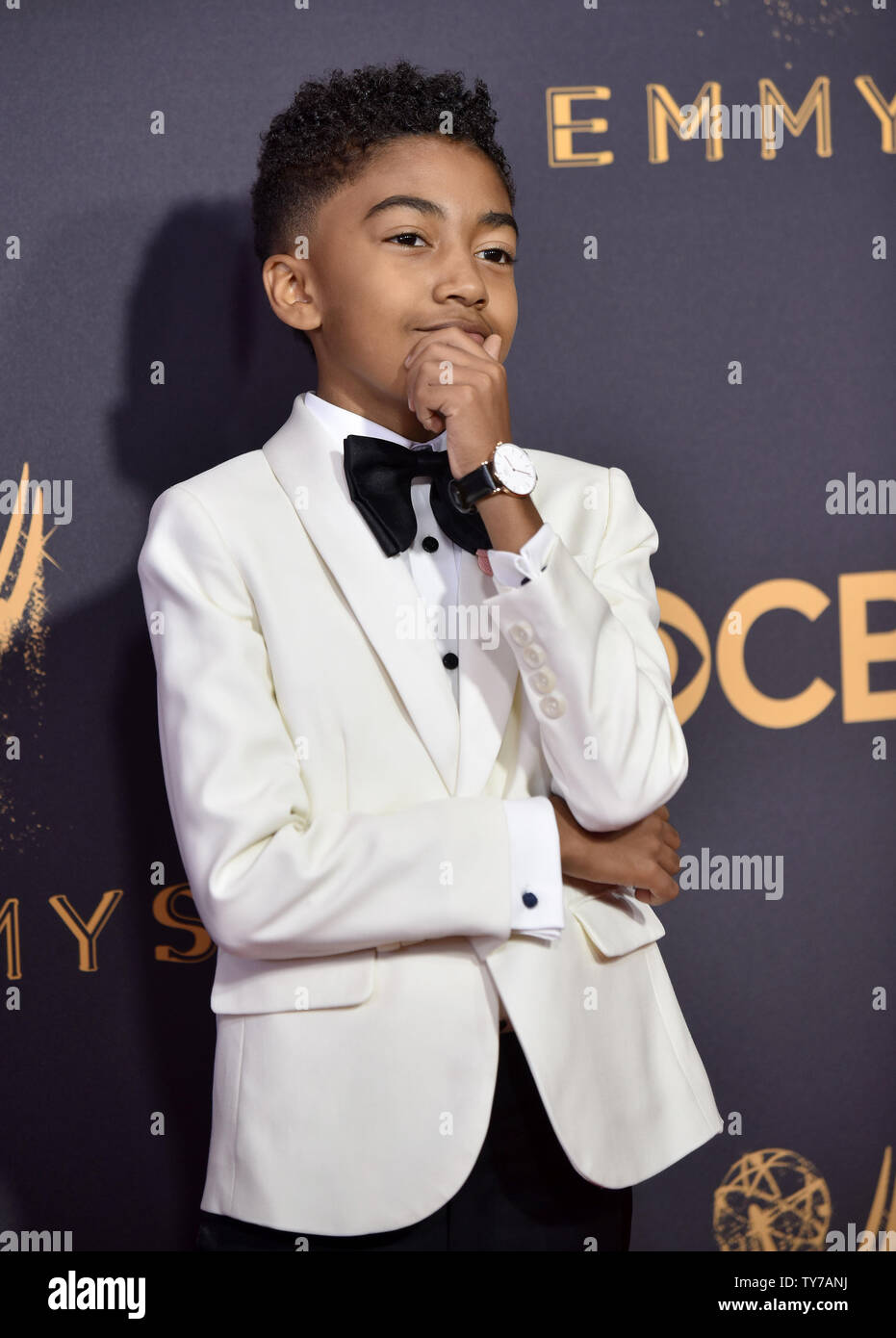 Actor Miles Brown arrives for the 69th annual Primetime Emmy Awards at ...