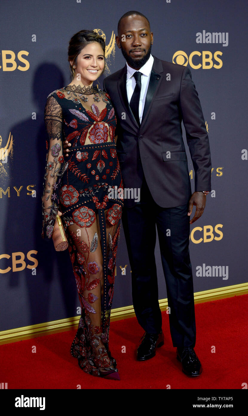 TV personality Erin Lim (L) and actor Lamorne Morris arrive for the ...