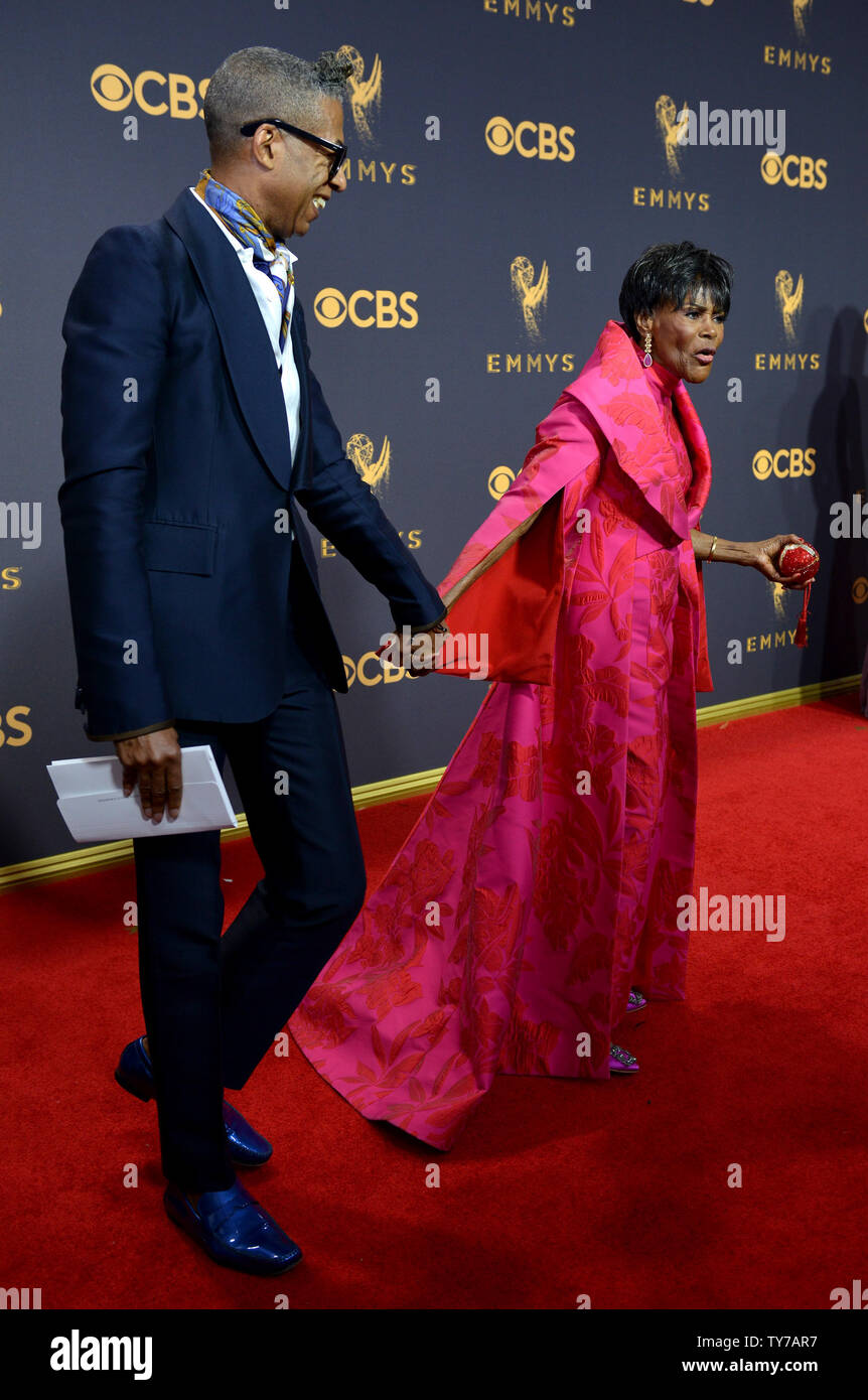 Actor Cicely Tyson (R) arrives for the 69th annual Primetime Emmy ...