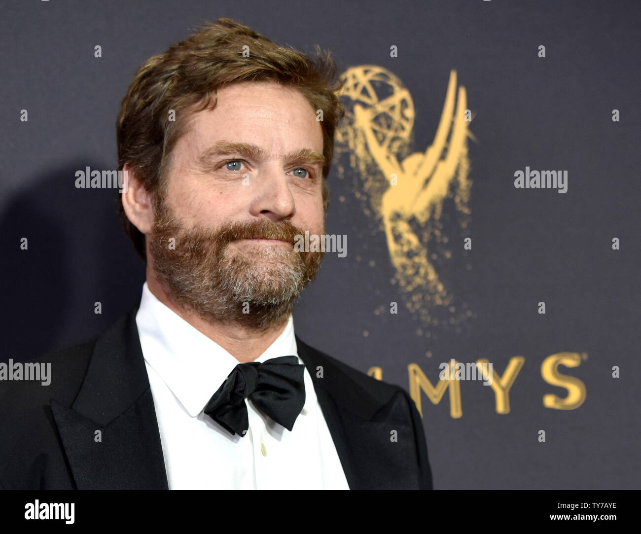 Actor Zach Galifianakis arrives for the 69th annual Primetime Emmy ...