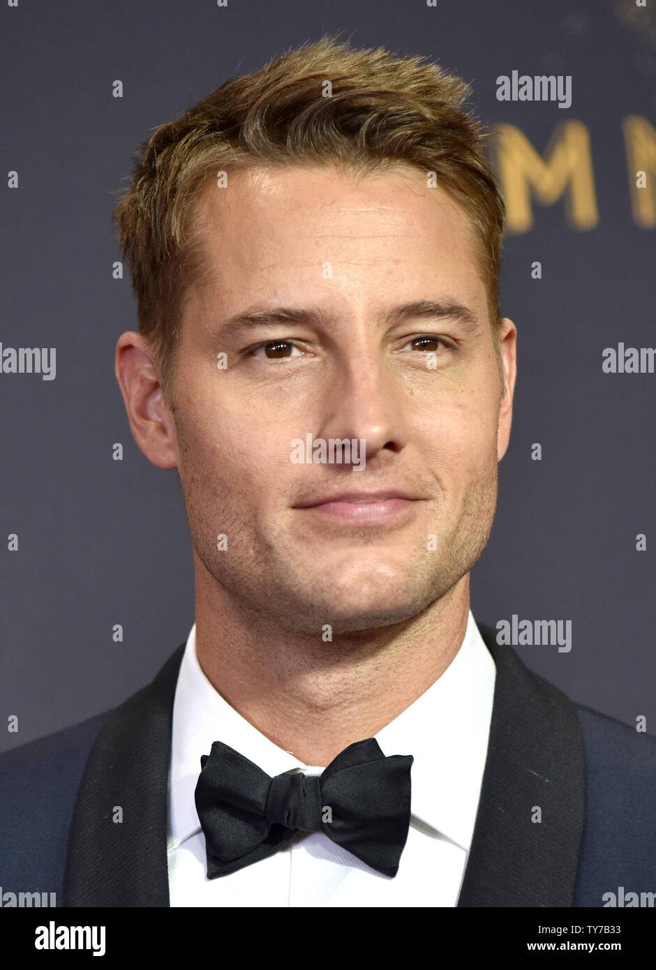 Actor Justin Hartley arrives for the 69th annual Primetime Emmy Awards ...