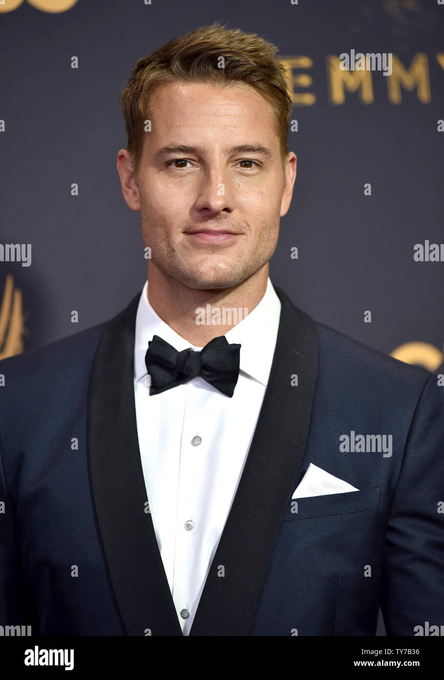 Actor Justin Hartley arrives for the 69th annual Primetime Emmy Awards ...