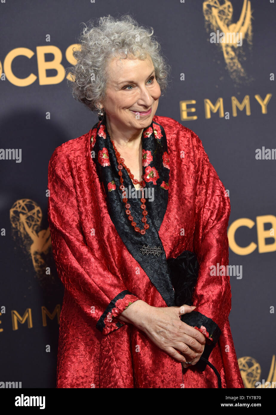 Actor Margaret Atwood arrives for the 69th annual Primetime Emmy Awards ...