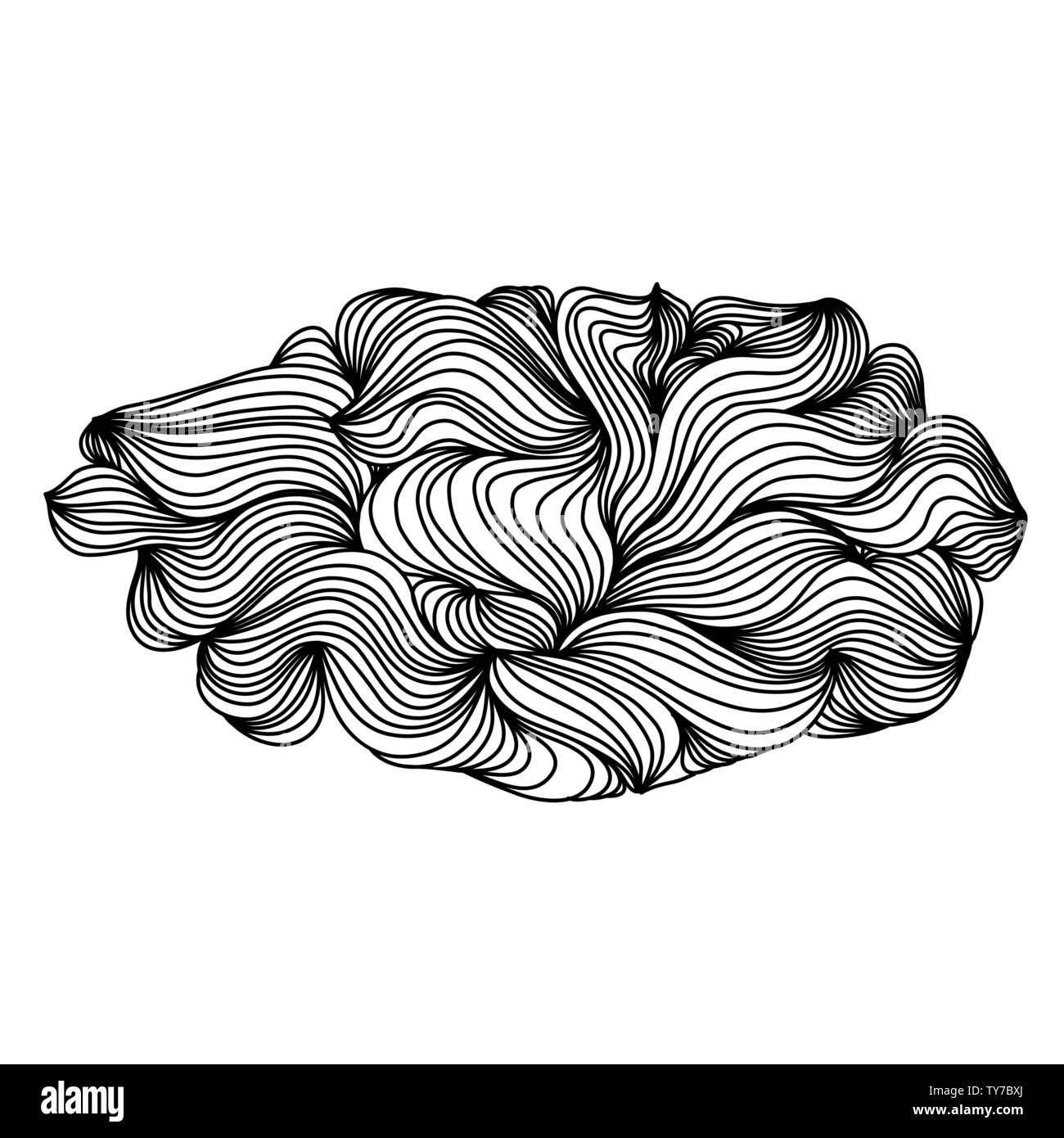 Wave abstract pattern. Round lines background. Vector illustration ...