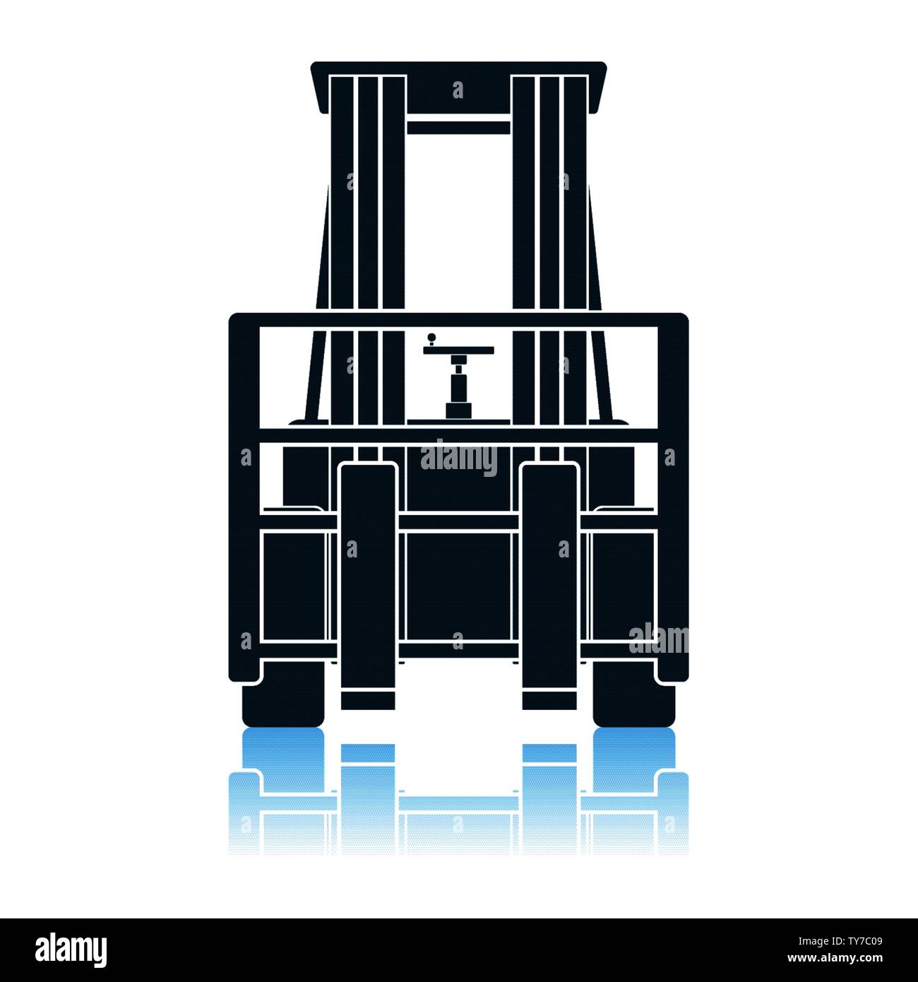 Warehouse Forklift Icon. Shadow Reflection Design. Vector Illustration ...