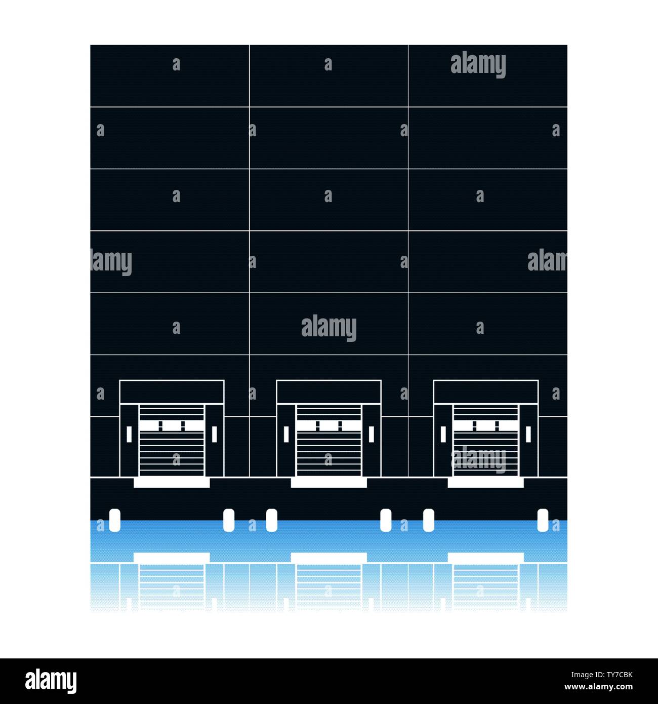 Warehouse Logistic Concept Icon. Shadow Reflection Design. Vector ...