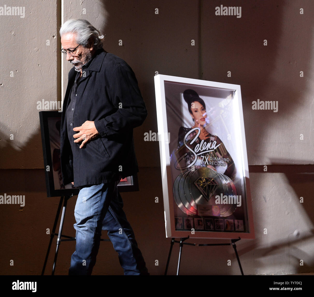 Actor James Olmos attends an unveiling ceremony honoring Tejano singer ...