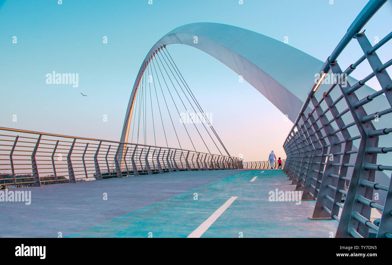 Dubai Water Canal Bridge place to visit in Middle East, colorful ...