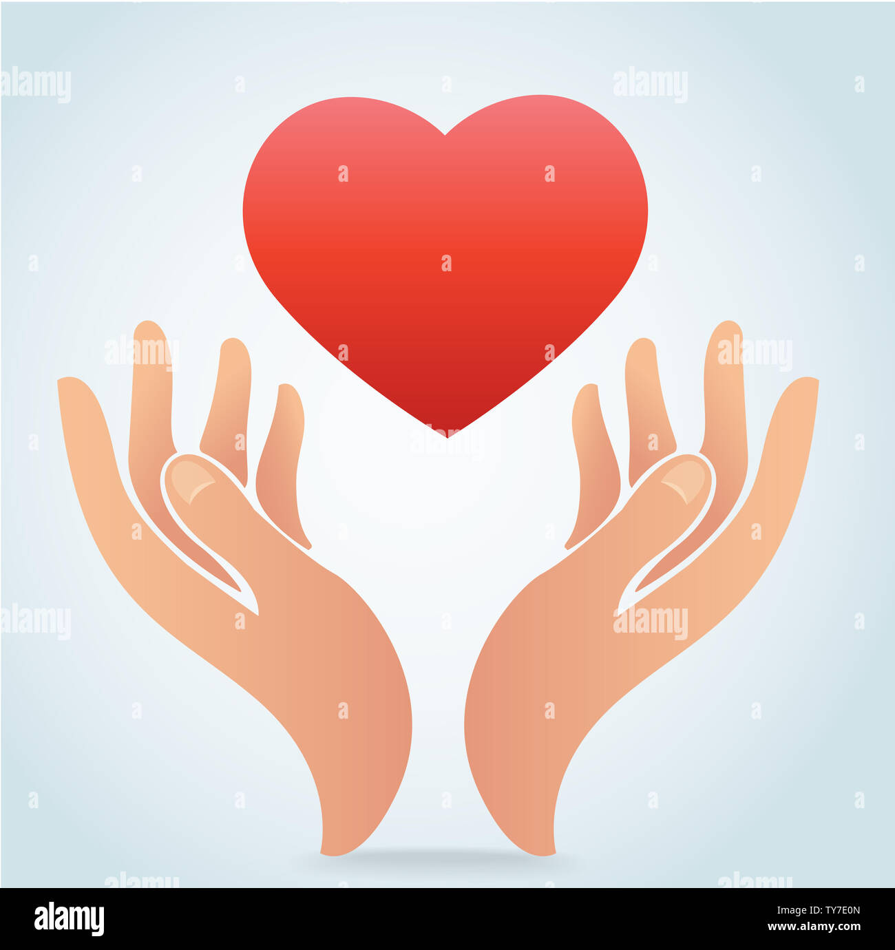 hand holding the heart Stock Photo - Alamy