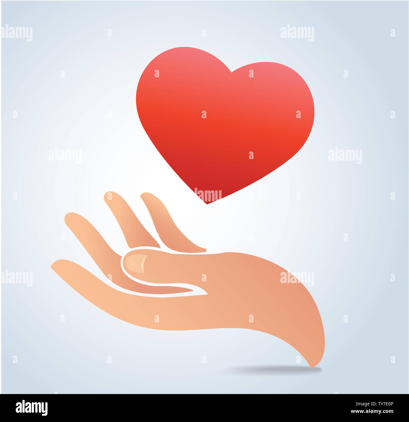 hand holding the heart Stock Photo - Alamy
