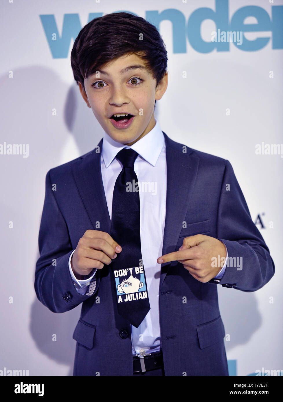Bryce Gheisar arrives for the premiere of 'Wonder' at the Regency ...