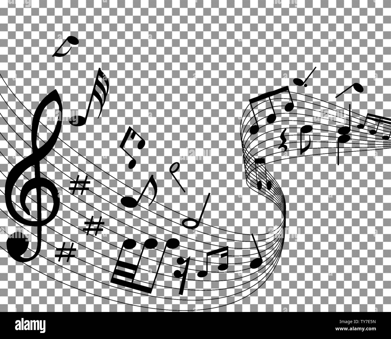 Vector Notes Design With Transparency Grid on Back. Vector Illustration ...