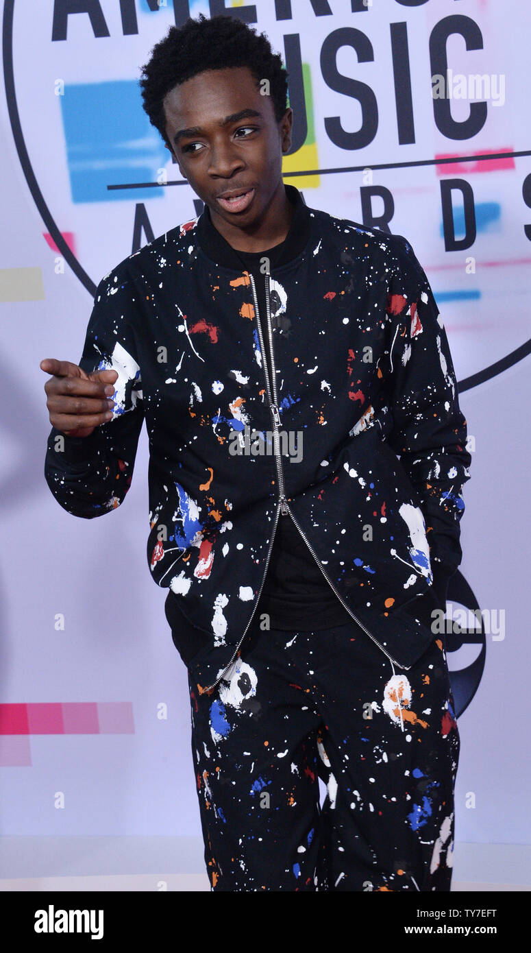 Caleb McLaughlin arrives for the annual American Music Awards held at ...