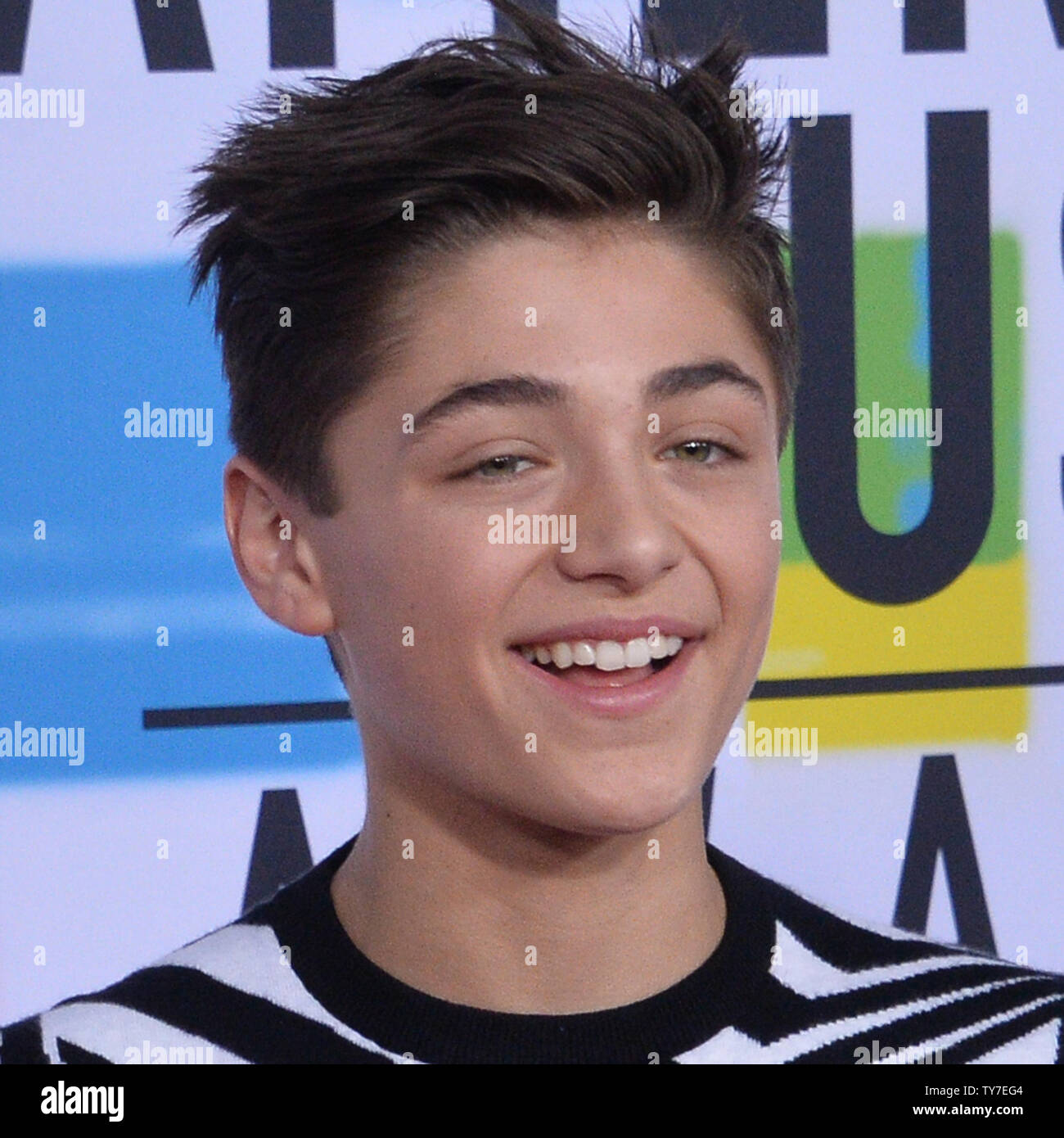Asher Angel arrives for the annual American Music Awards held at ...