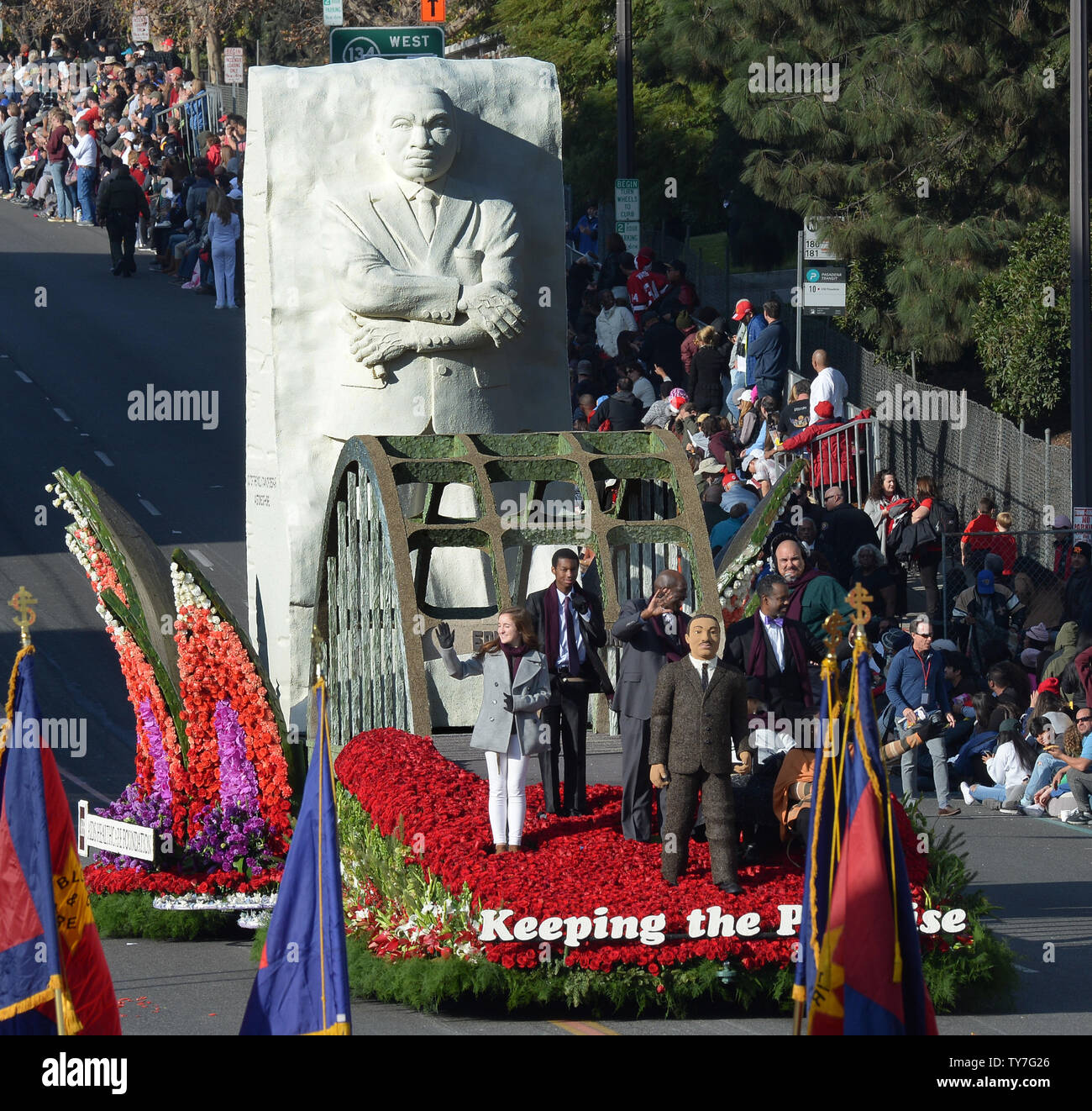 The AIDS Healthcare Foundation "Keeping the Promise" float honors the ...