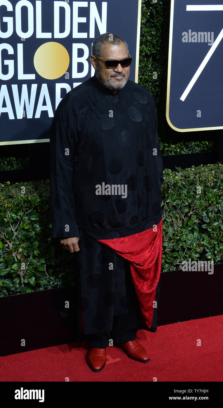 Actor Laurence Fishburn attends the 75th annual Golden Globe Awards at ...