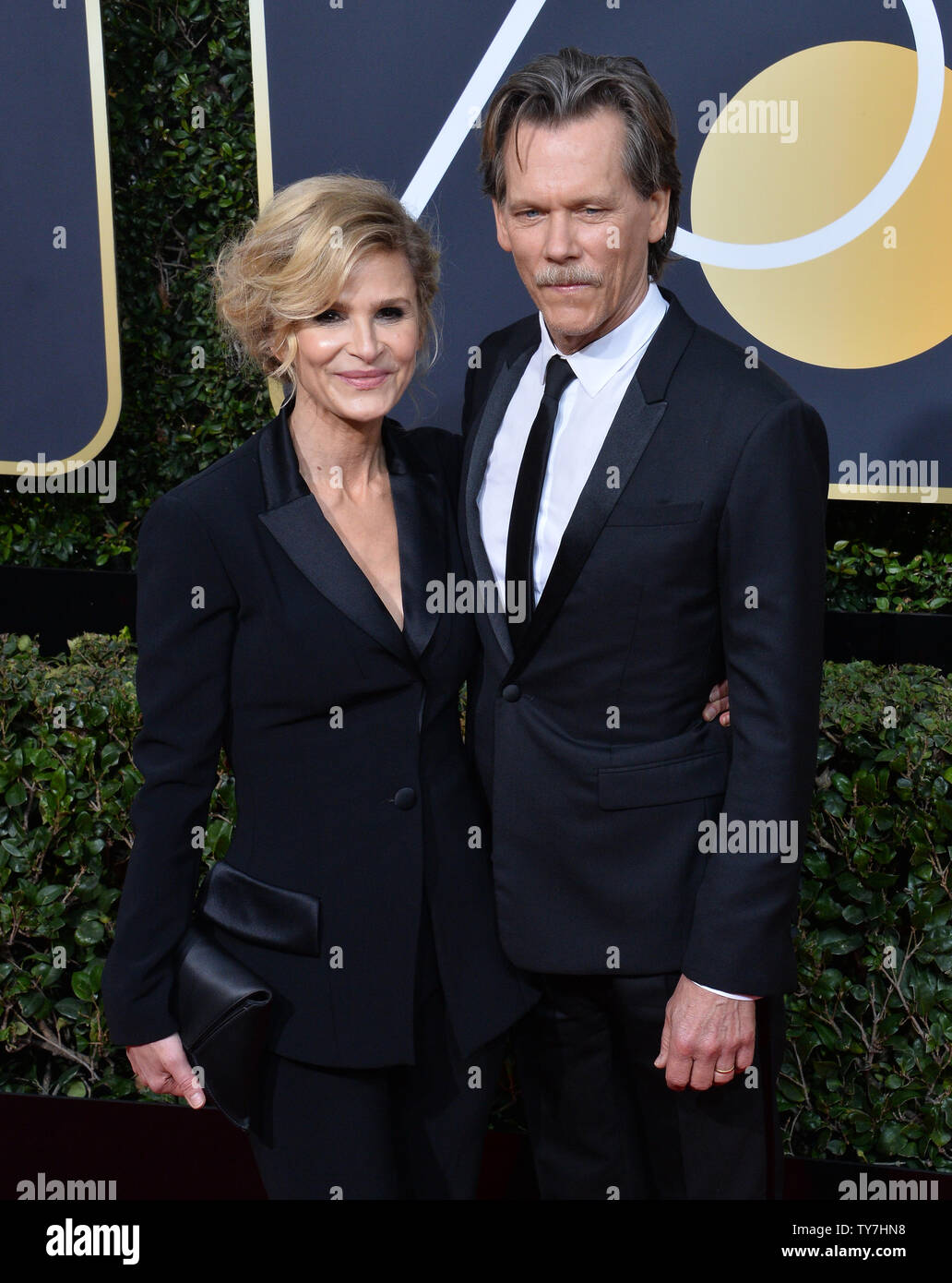 (L-R) Actors Kyra Sedgwick and Kevin Bacon attend the 75th annual ...