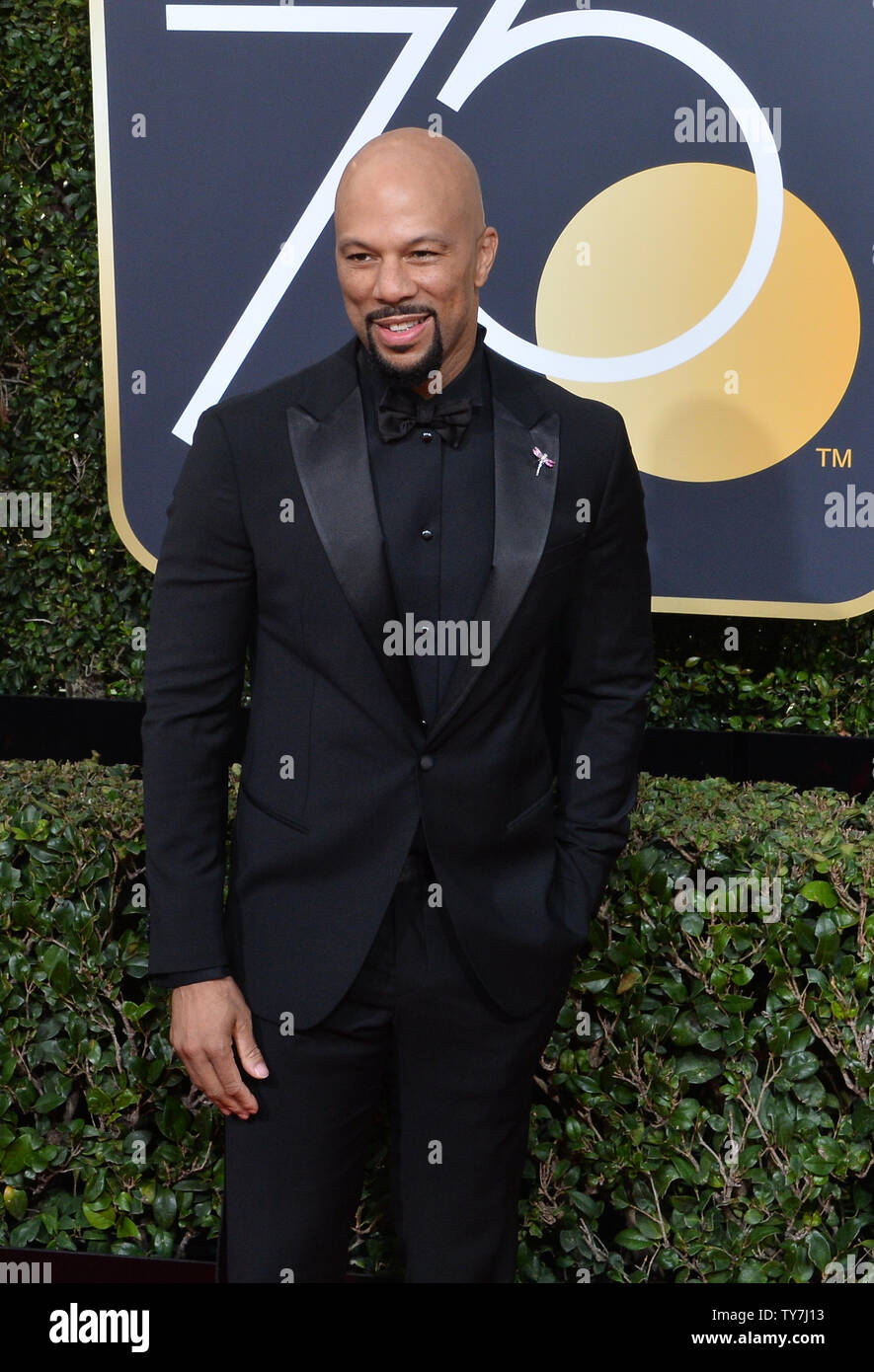Rapper Common attends the 75th annual Golden Globe Awards at the ...