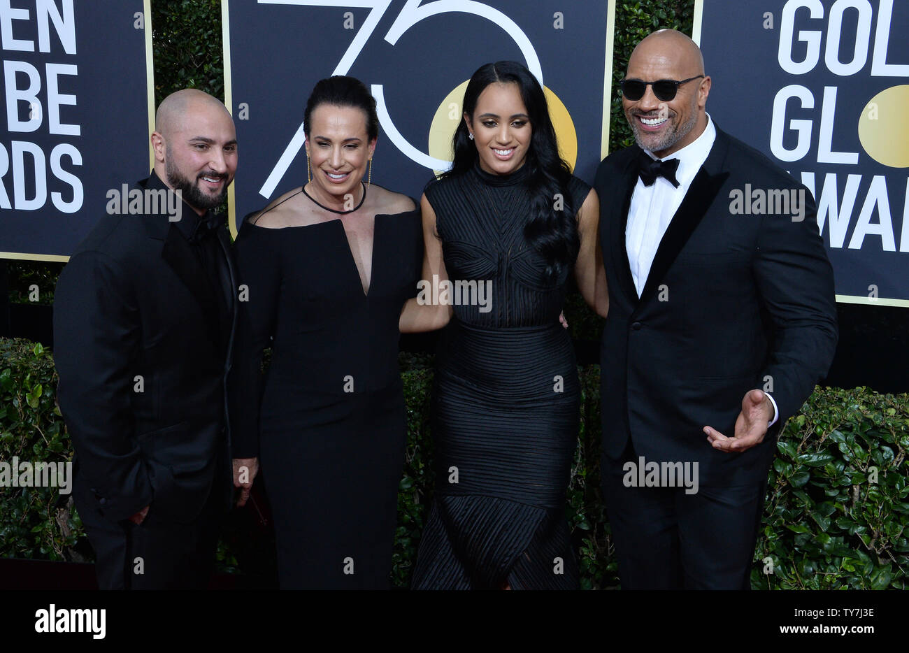 Dave Rienzi, producer Dany Garcia, 2018 Golden Globe Ambassador Simone ...