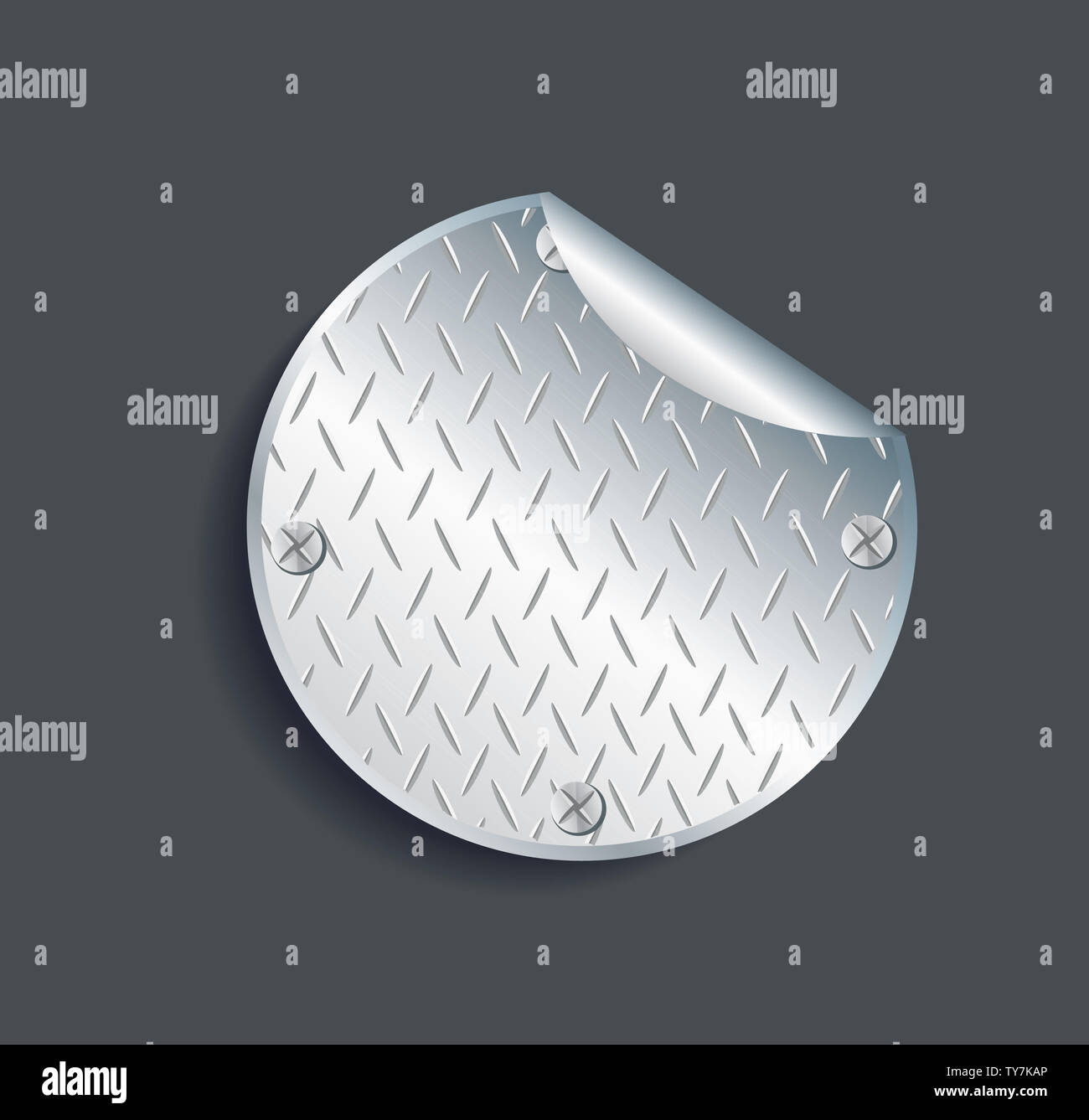 plate metal circle buttons Stock Photo - Alamy