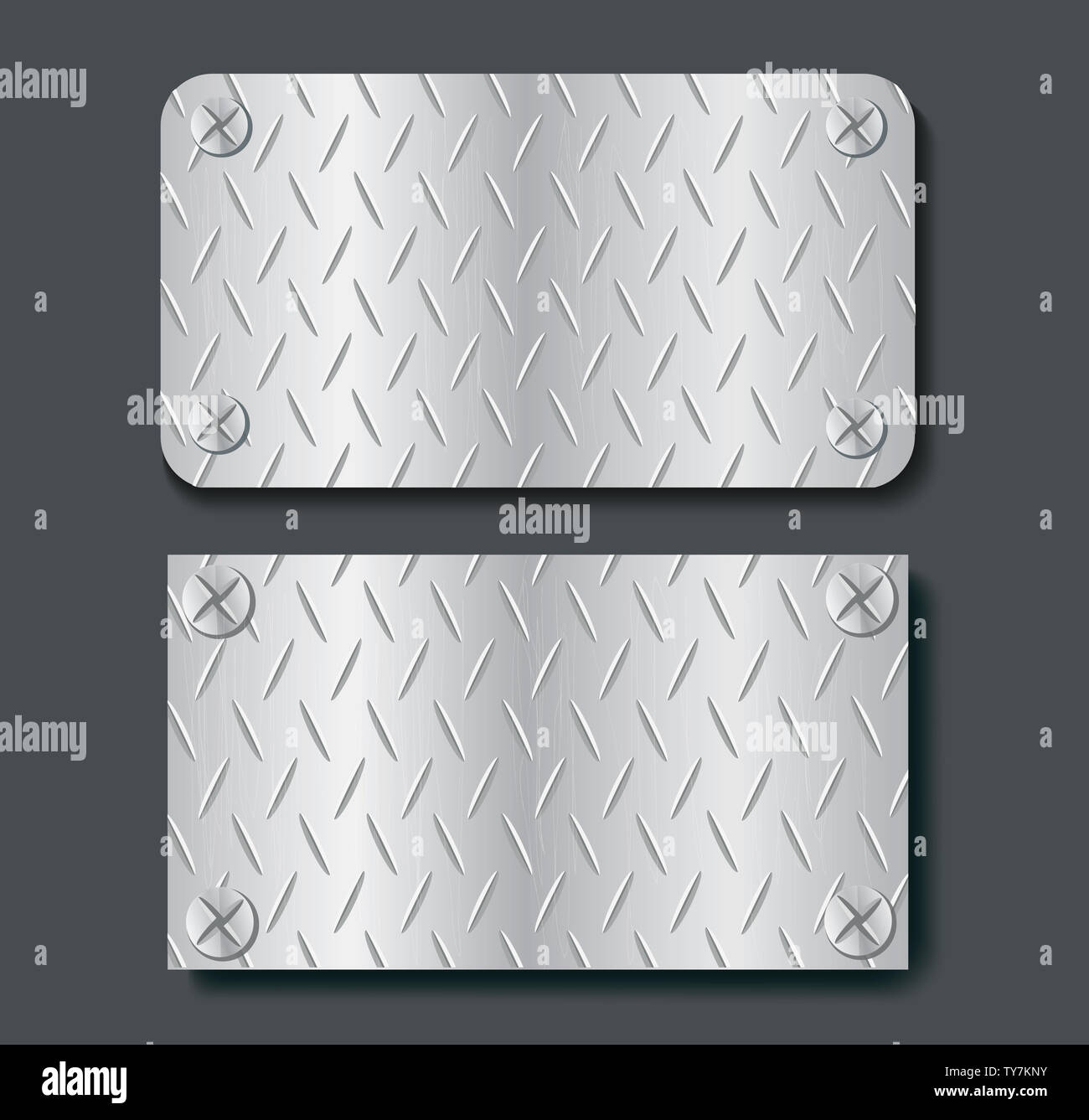 plate metal banner set Stock Photo - Alamy