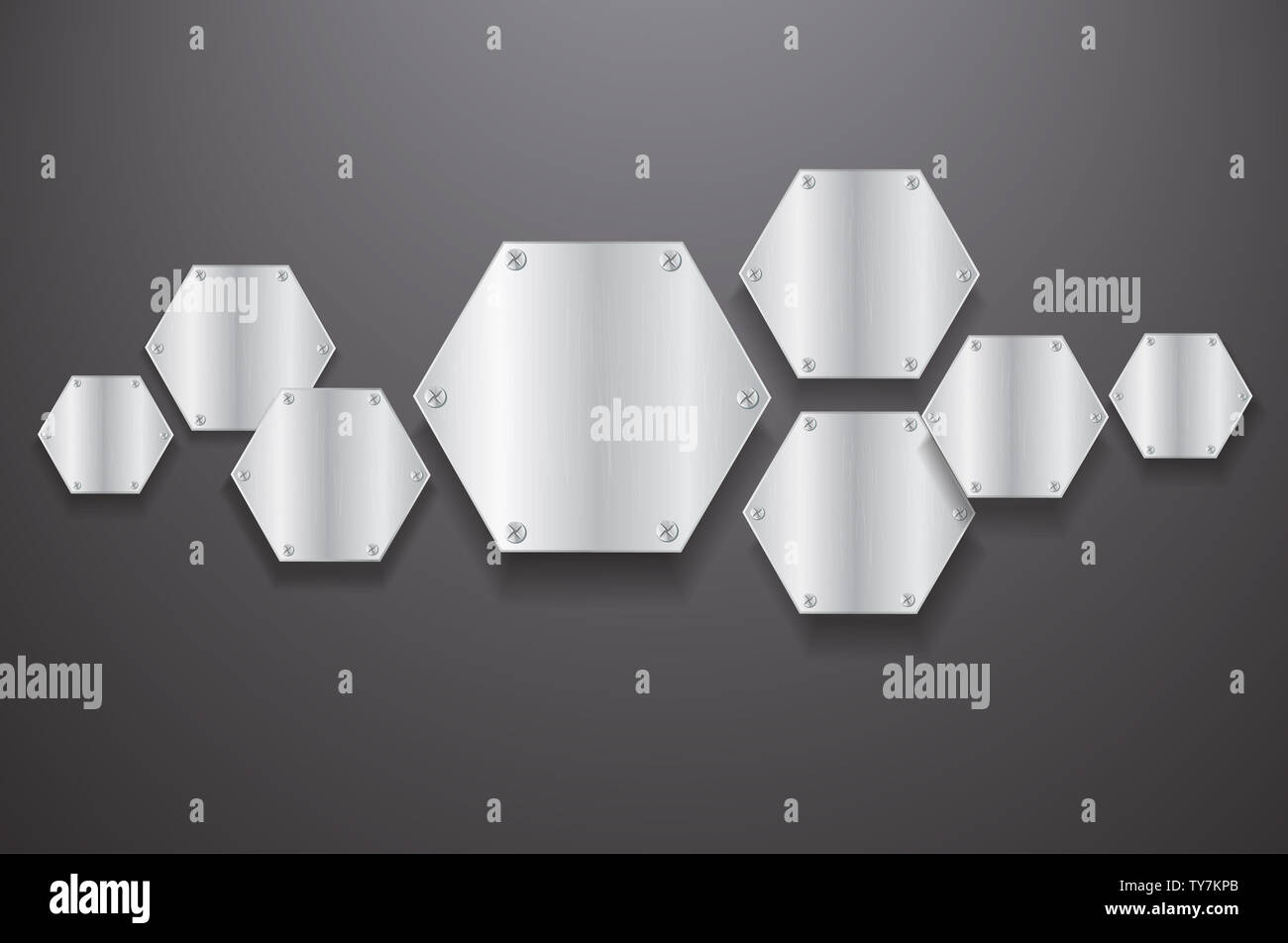 Blank metal steel plate hexagonal hi-res stock photography and images ...