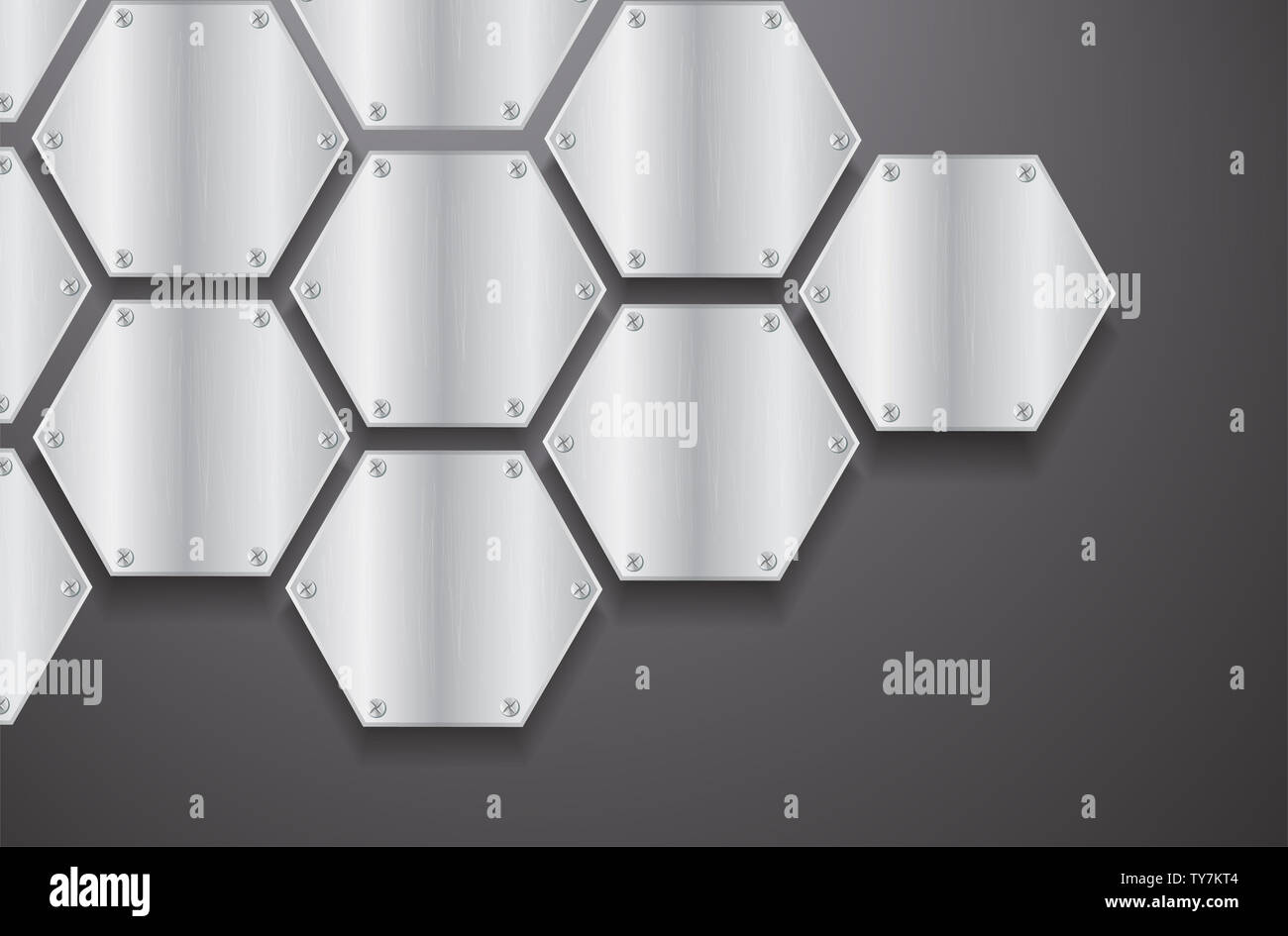 Blank metal steel plate hexagonal hi-res stock photography and images ...