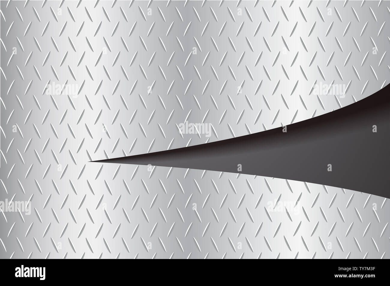 cut plate metal tearing and space black background Stock Photo - Alamy