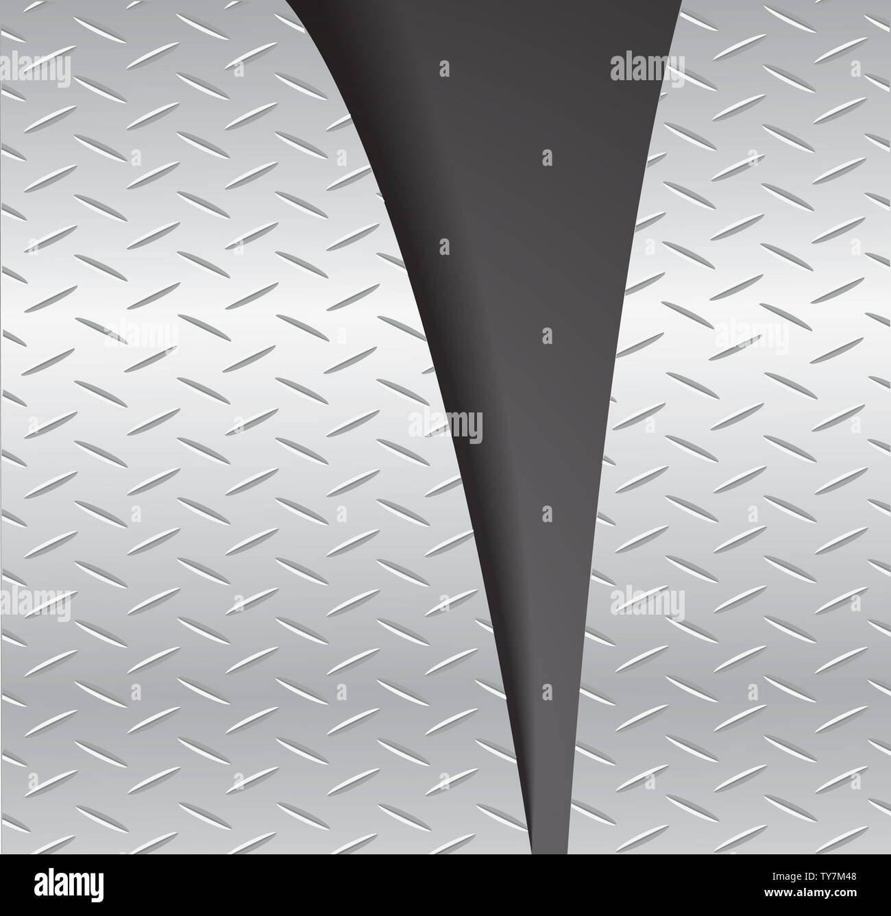 cut plate metal tearing and space black background Stock Photo - Alamy