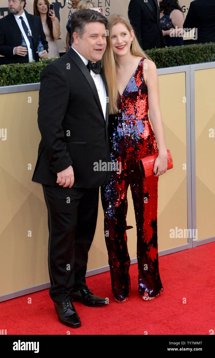 Sean Astin (L) and Alexandra Astin arrive for the the 24th annual SAG ...