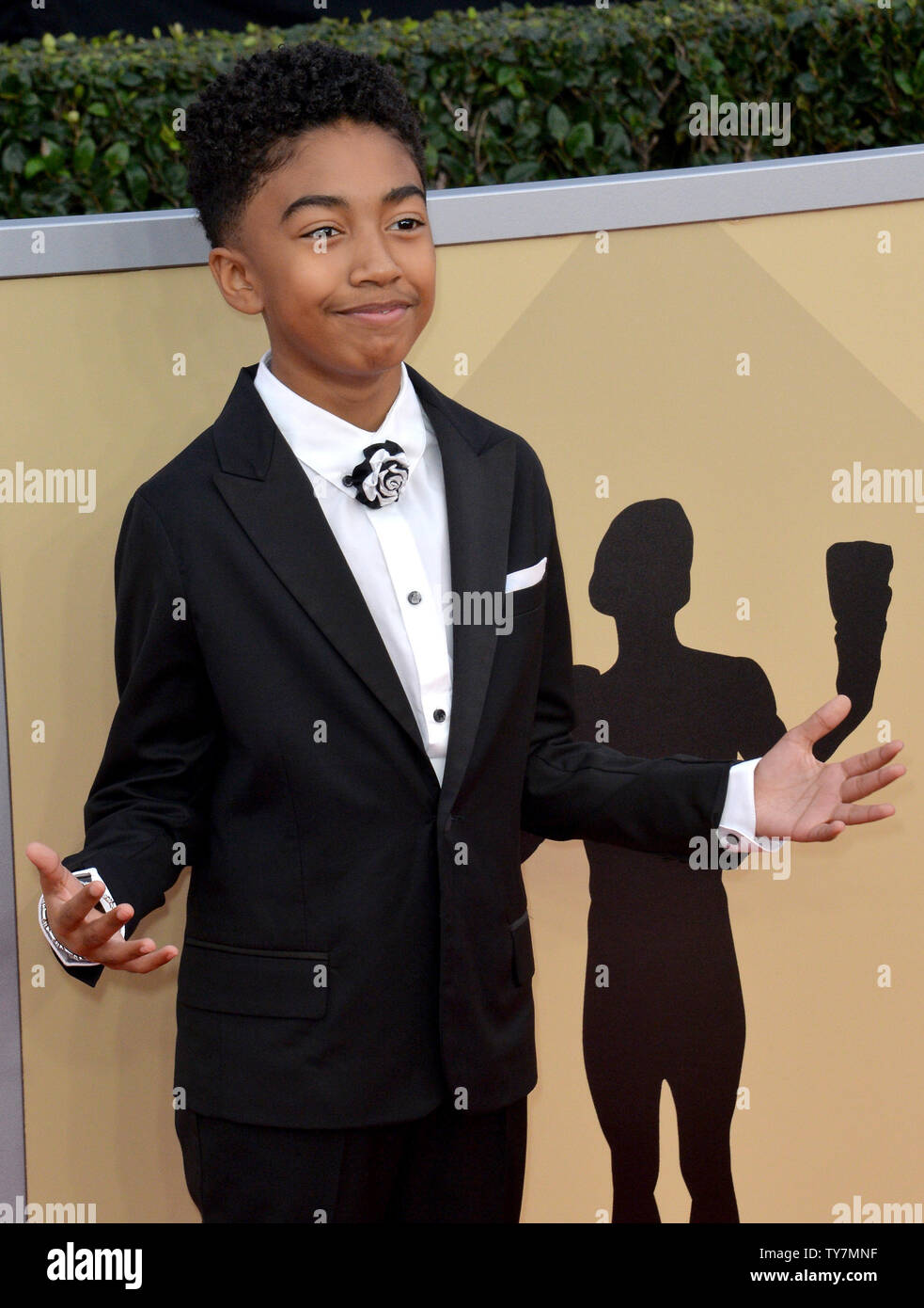 Miles Brown arrives for the the 24th annual SAG Awards held at the ...