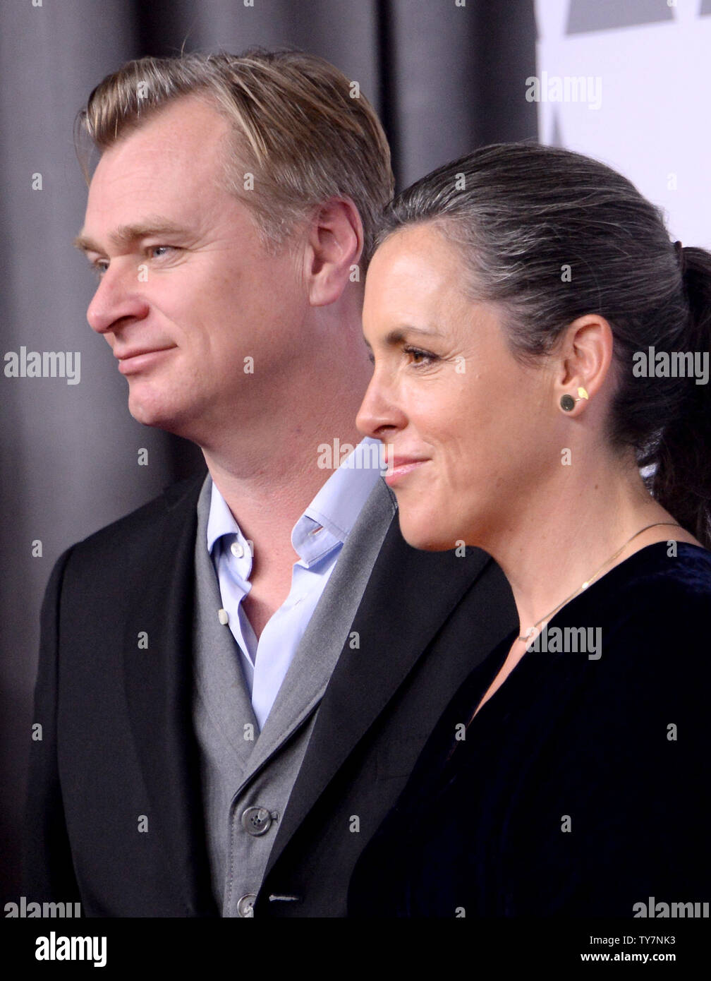 Director Christopher Nolan (L) and Producer Emma Thomas attend the 90th ...