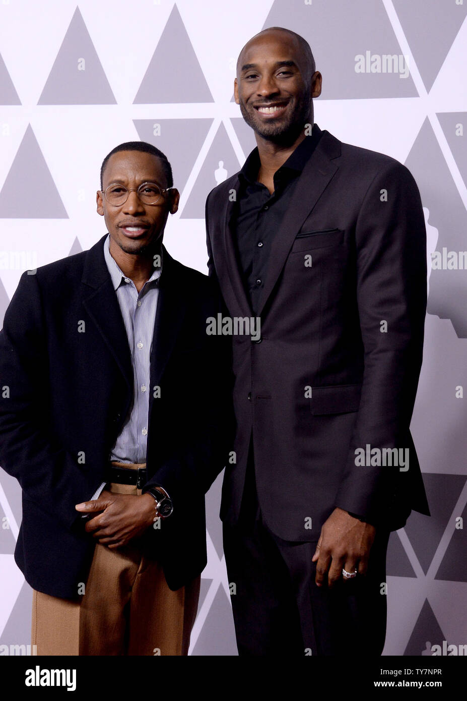 Writer Raphael Saadiq (L) and Kobe Bryant attend the 90th annual ...