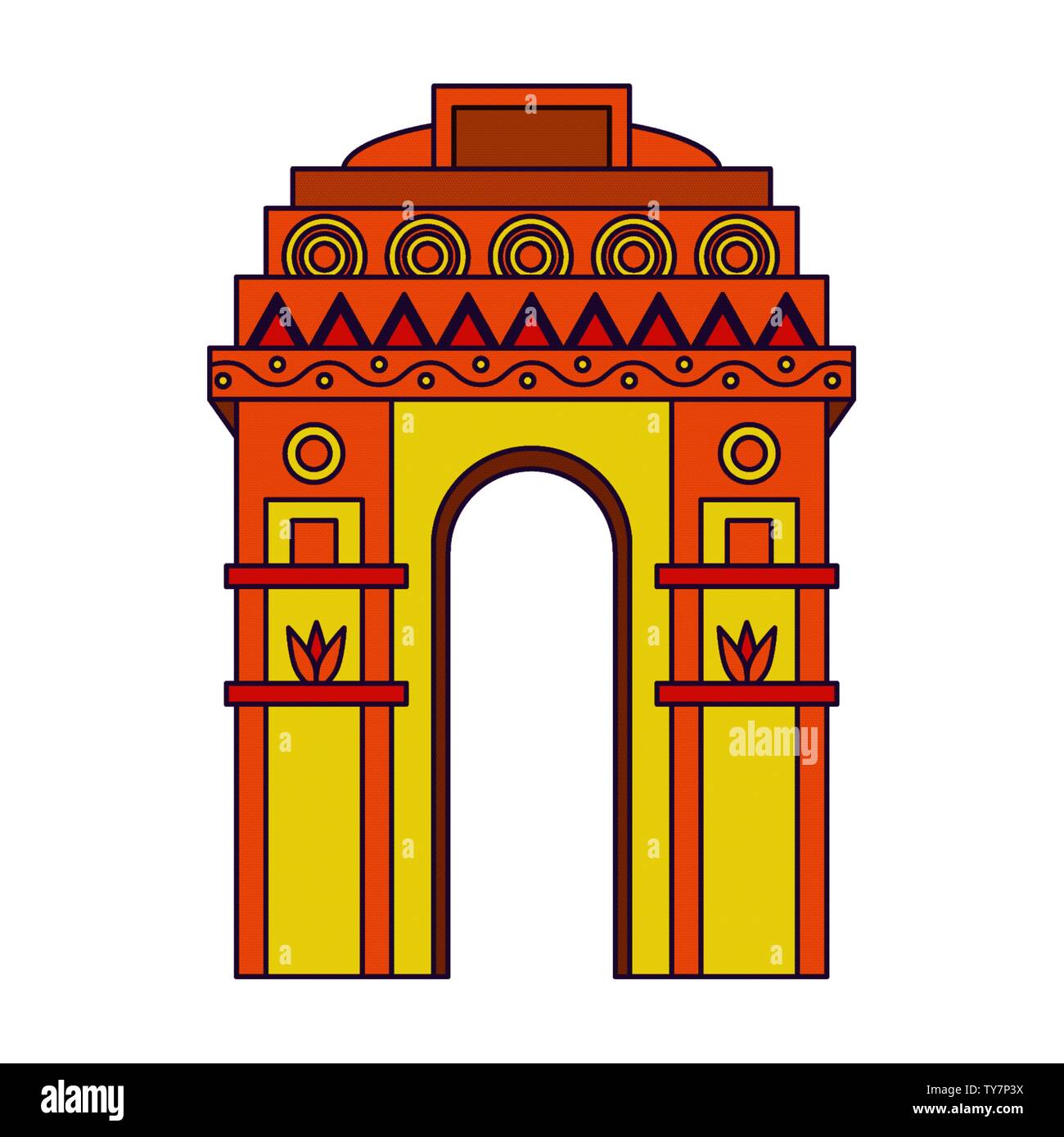 indian building monuments icon cartoon Stock Vector Image & Art - Alamy
