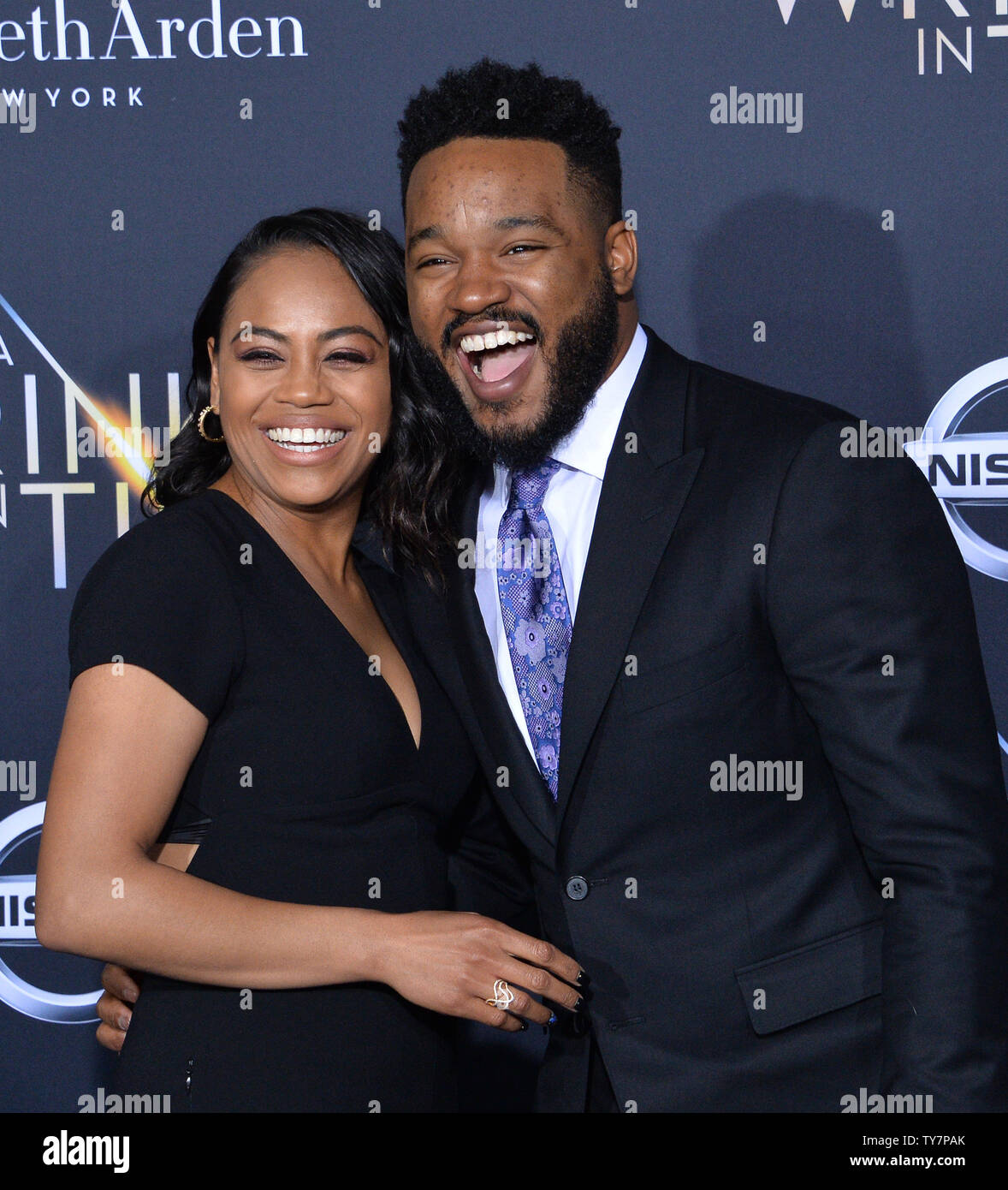 Director Ryan Coogler and his wife Zinzi Evans attend the premiere of ...