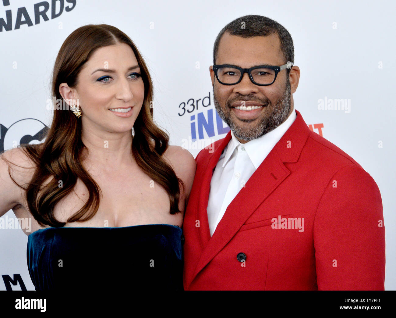 Actor Chelsea Peretti (L) andActor/Writer Jordan Peele attend the 33rd ...