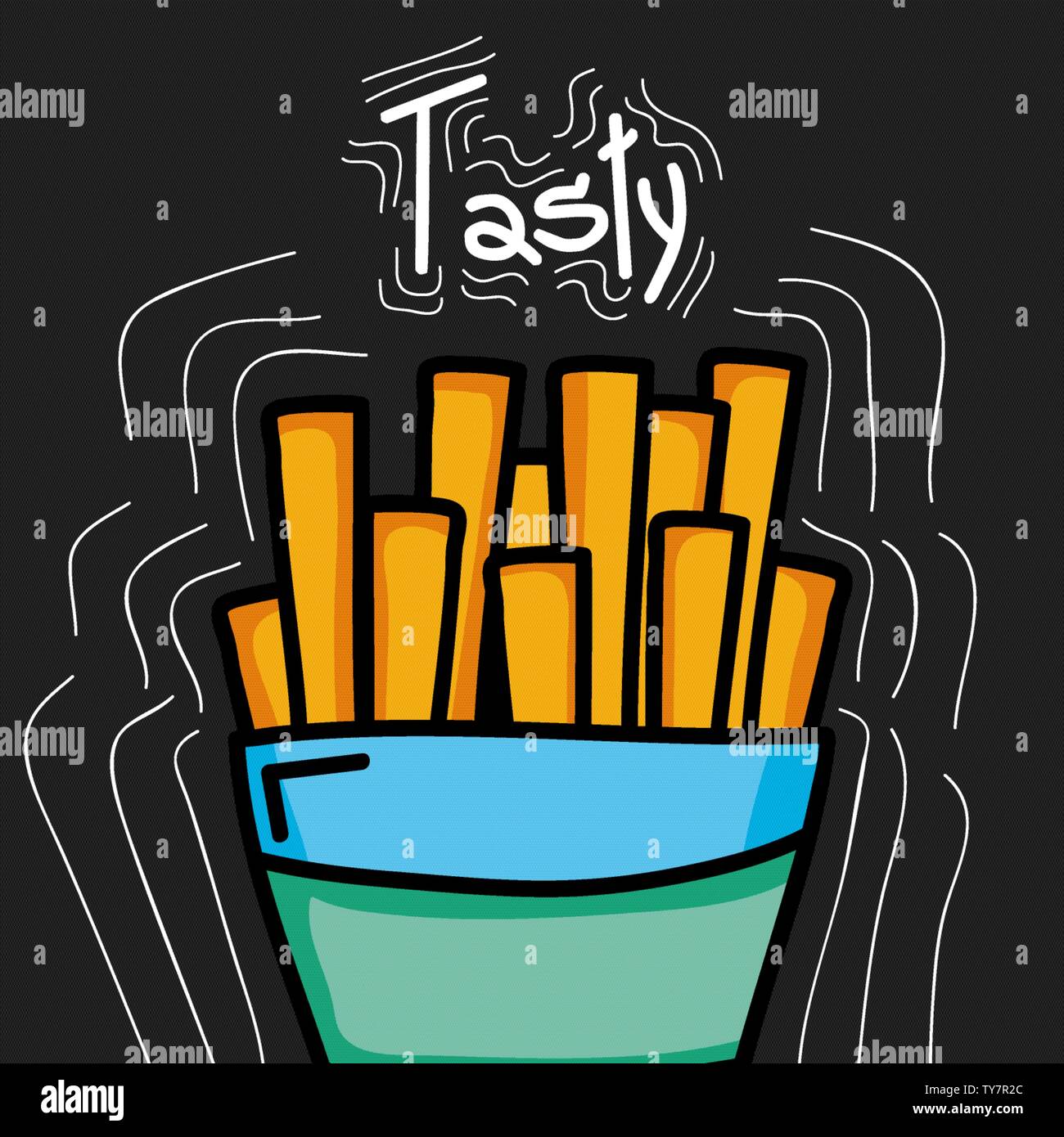 french fries fast food icon vector illustration design Stock Vector ...