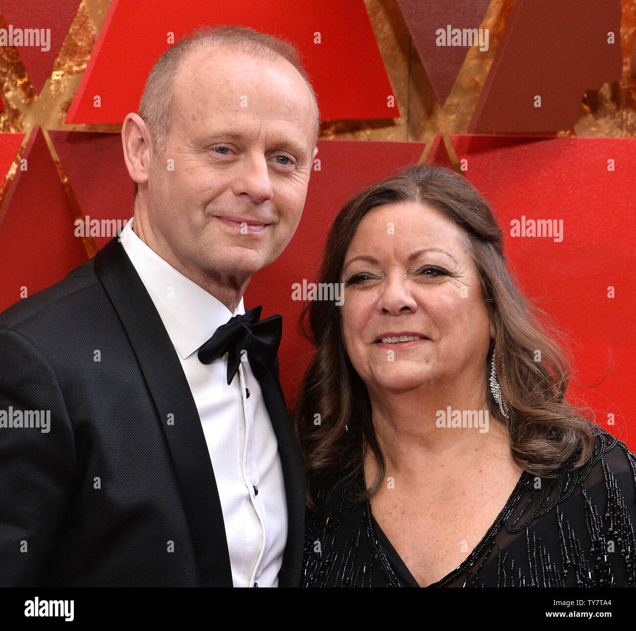 Makeup artists Daniel Phillips (R) and Lou Sheppard arrive on the red ...