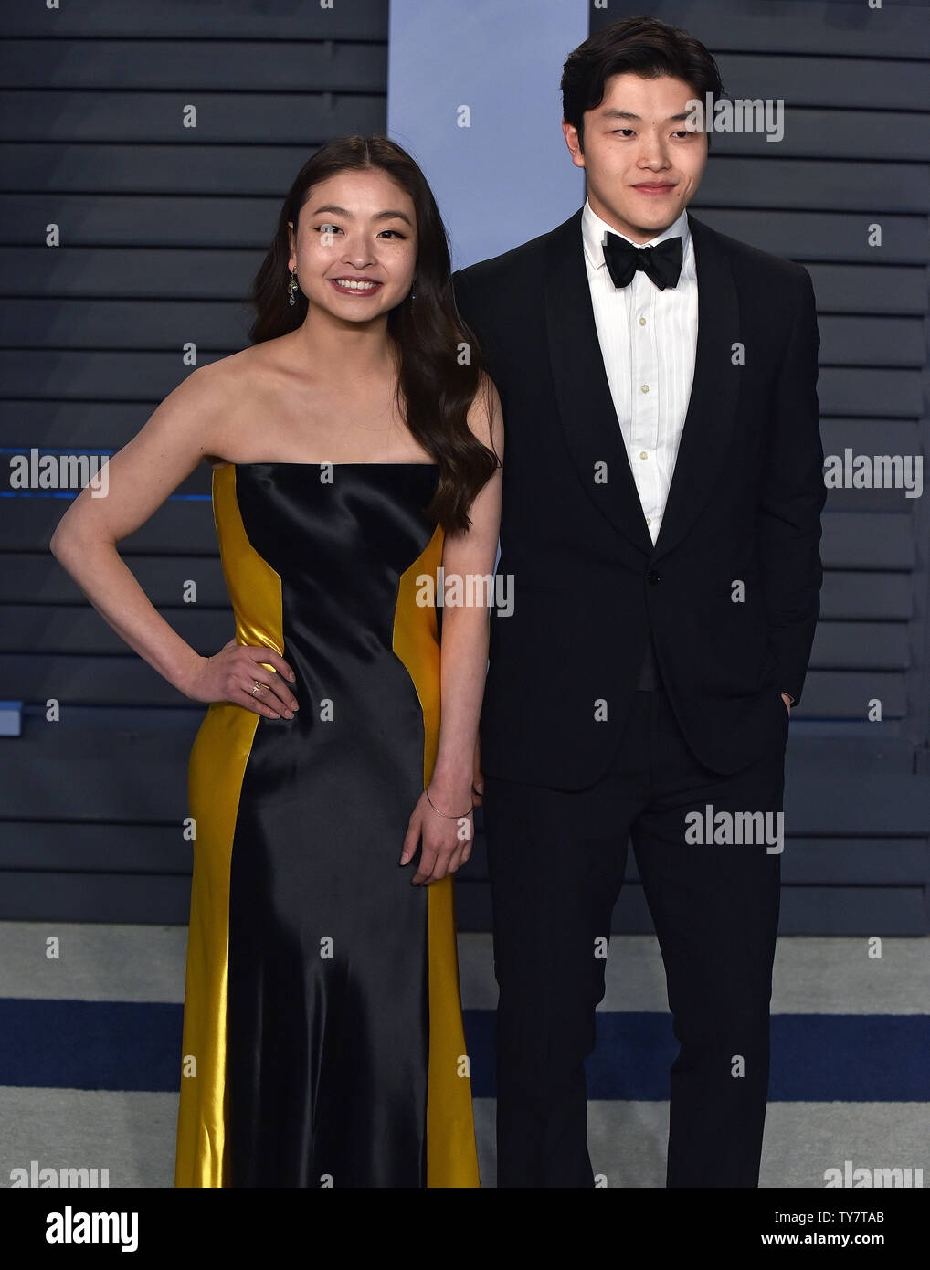 Olympic figure skating medalists Maia (L) and Alex Shibutani arrive for ...
