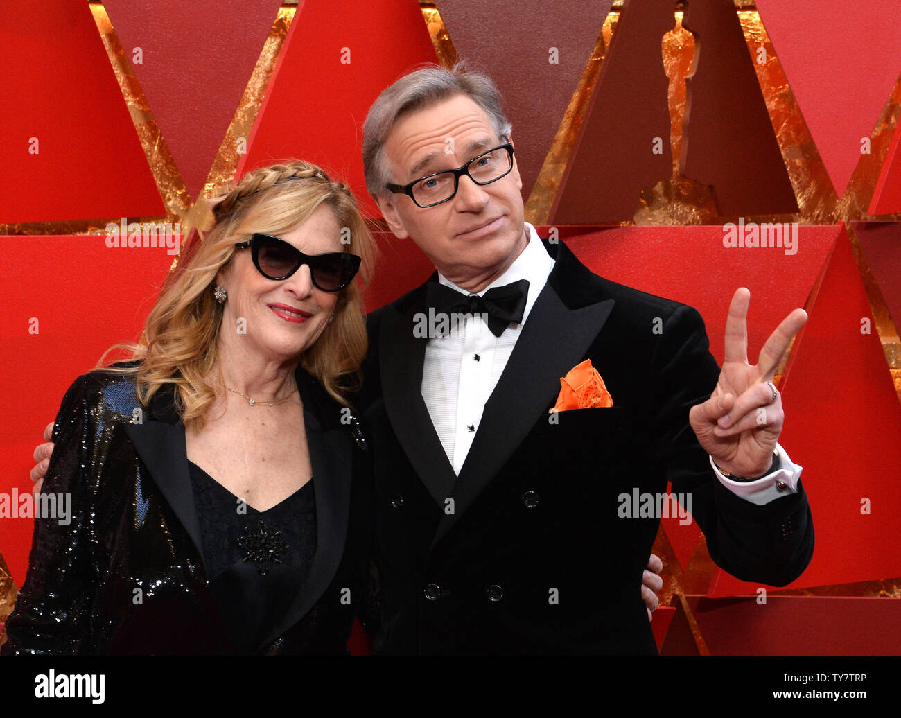 Laurie Feig and actor Paul Feig (R) arrive on the red carpet for the ...